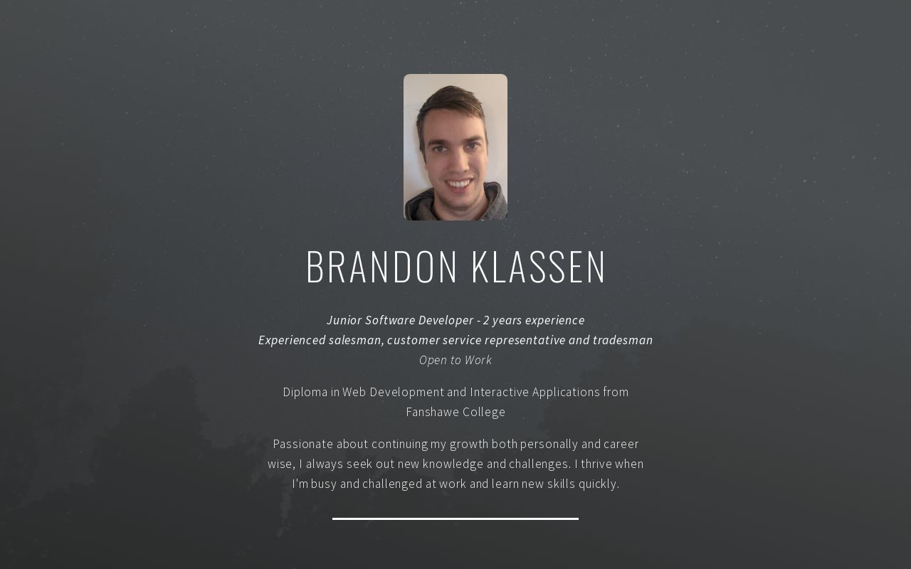 Brandon Klassen - Portfolio